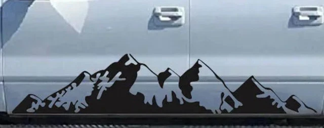 LARGE 2PC Mountain Graphic Car Body Side Decal Compatible With Ford ...