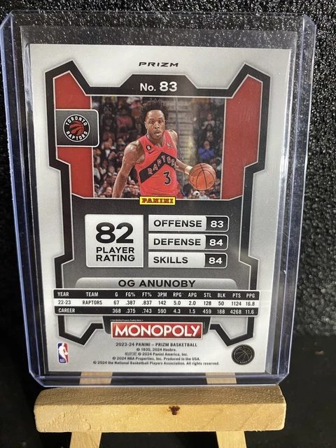 2023-24 PRIZM MONOPOLY OG ANUNOBY viola onda prizm #83 Toronto Raptors ...