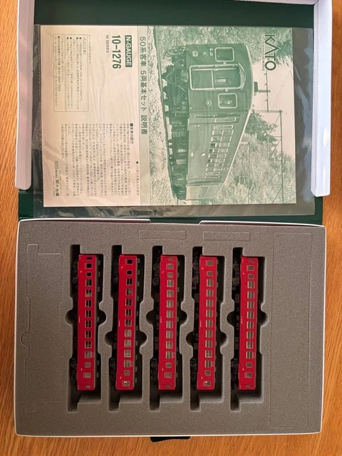 KATO N GAUGE 50 Series Passenger Car 5-Car Basic Set Model 10-1276 Used ...