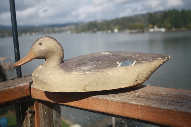 MALLARD HEN DECOY made by Herter's, Balsa wood, plastic head, OP. $81. ...