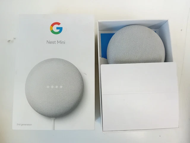 GOOGLE NEST MINI 2nd Generation Smart Speaker White/Grey *No Power ...