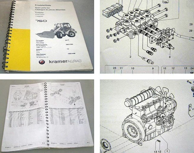 KRAMER ALLRAD 750 Radlader Ersatzteilliste Parts List Typ 346-01 von 4/ ...