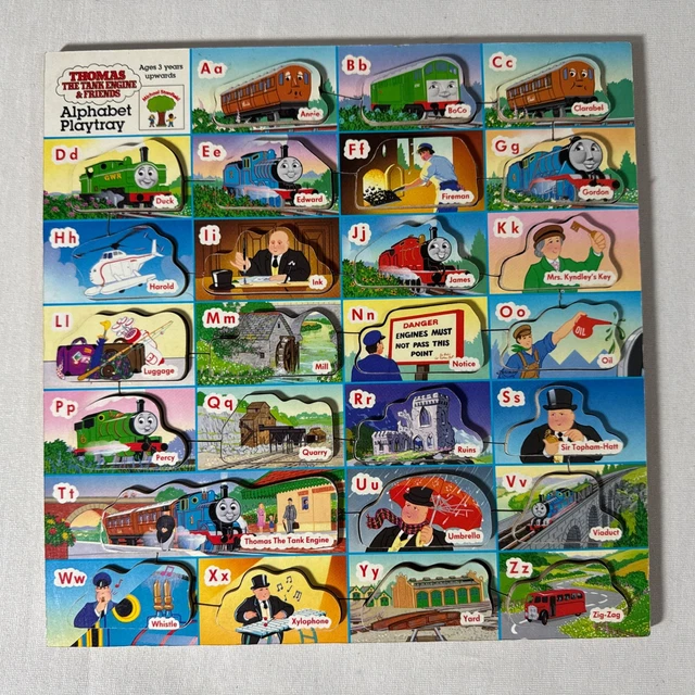 1991 THOMAS THE Tank Engine And Friends Alphabet Playtray Puzzle £9.56 ...