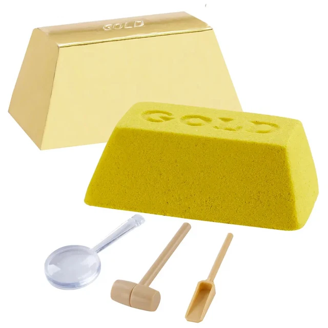 MINE IT GOLD Block Excavation Toy Precious Stone and Tools Collectable ...