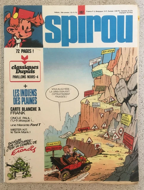 JOURNAL DE SPIROU n°1857 du 15/11/1973 EUR 1,50 - PicClick FR