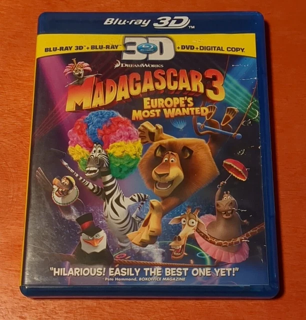 MADAGASCAR 3 EUROPE'S Most Wanted Blu-ray 3D Hans Zimmer Eric Darnell ...
