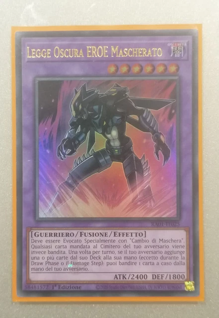YU-GI-OH!-LEGGE OSCURA EROE Mascherato-Ultra Rare-1°ed Near Mint EUR 3 ...