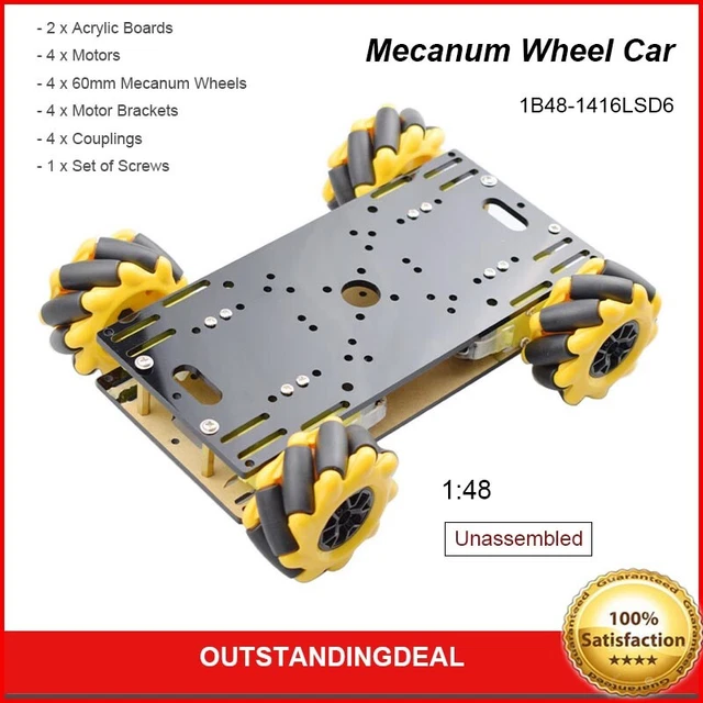 Mecanum Wheel Car Smart Omni Robot Car Chassis Kit W Motors For Arduino Diy Kit Eur 39 09
