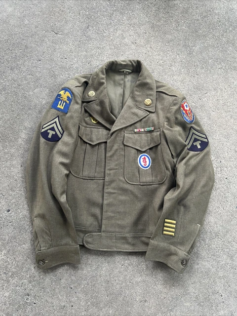WW2 US ARMY Amphibious Engineer Ike Jacket 3 Battle Stars (V738 £163.09 ...