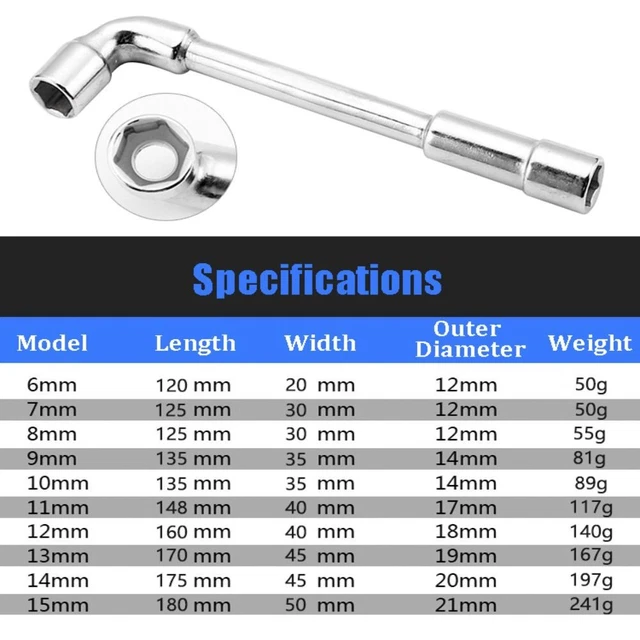 Hardness Car Repair Tool Hexagonal Spanner L Shaped Hand Tool Socket Wrench Eur 768 Picclick Fr