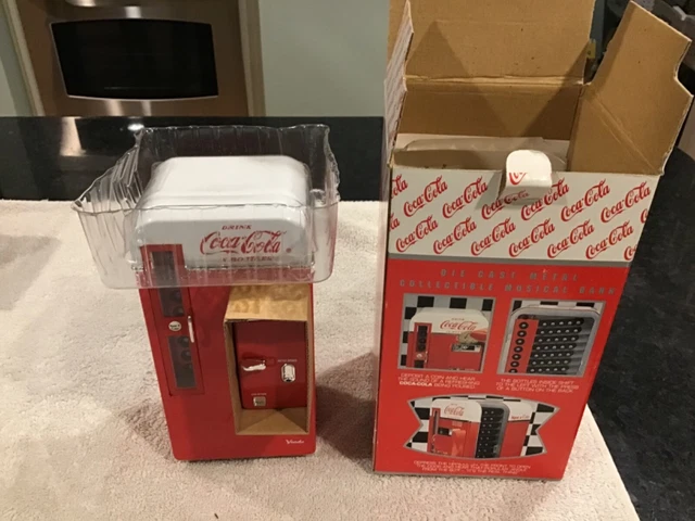 COCA-COLA COLLECTIBLE DIE Cast Metal Model Vending Machine Musical Bank ...