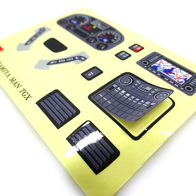 STICKER TGX TGS Dashboard Stickers 242 for 1/14 Tractor Head Model Man ...
