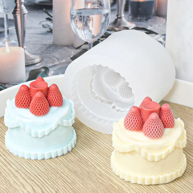 MOULE EN SILICONE amusant et cr atif en forme de gateau aux fraises pour proje EUR 18,18 ...