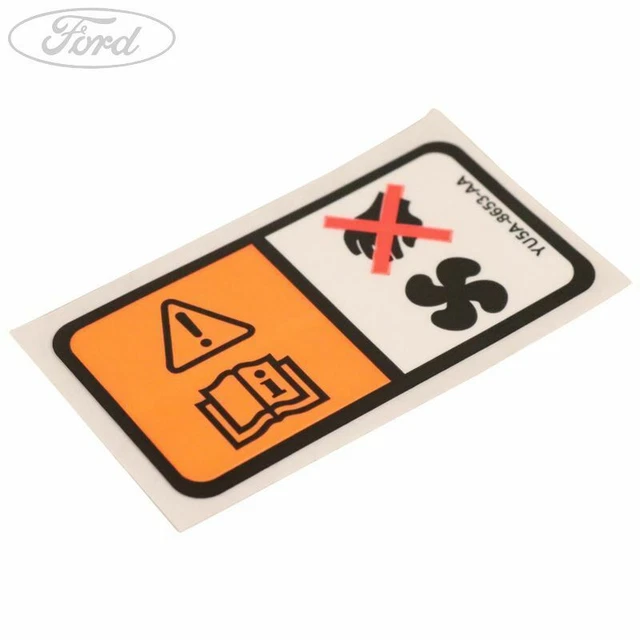 GENUINE FORD RADIATOR Fan Warning Decal 4093969 £5.02 - PicClick UK