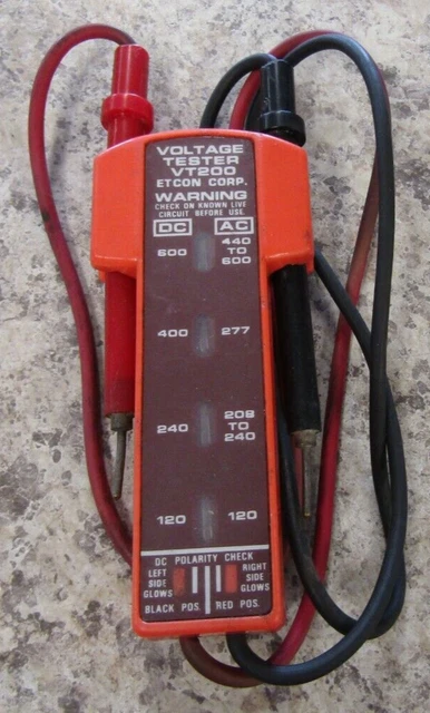 ETCON VT154 ORANGE Solenoid Voltage Tester Please See Pictures and Description 25.99 PicClick