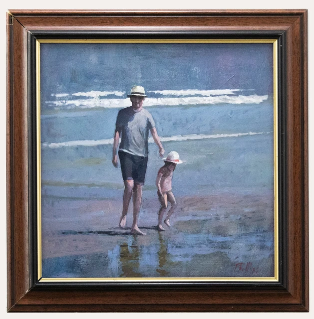 PETER Z. PHILLIPS - Contemporary Oil, Beach Walk £296.00 - PicClick UK