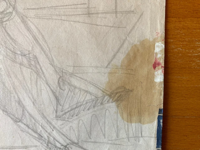 DRAWING ART ANTIQUE Cubist Mine Lead Pencil Elizabeth Ronget Cubism ...