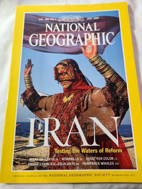 NATIONAL GEOGRAPHIC JULY 1999 Iran Mars on Earth Hornbills Humpback ...
