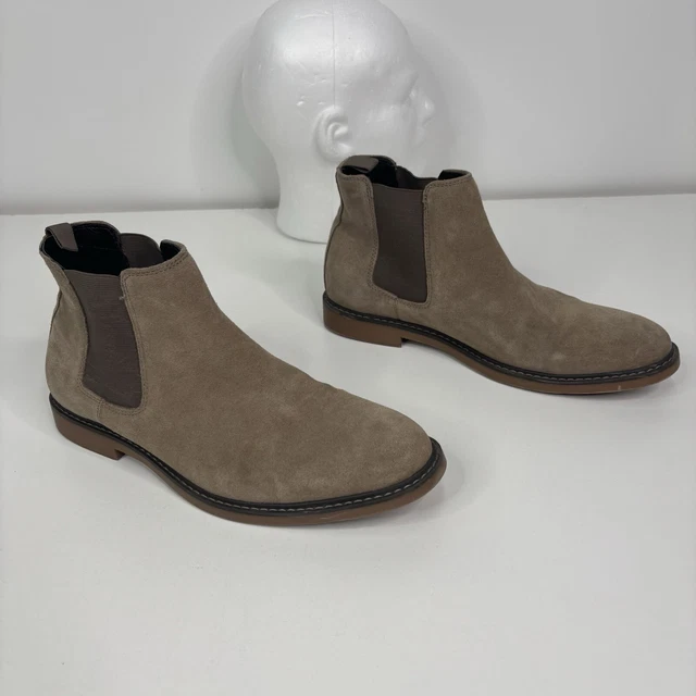 NORDSTROM MR ZANE Abound Brown Chelsea Boots Sz 10.5M Suede Leather £45 ...
