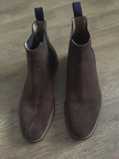 MENS CHELSEA BOOTS Size 7 Brown Suede Marks & Spencer Luxury Collection ...