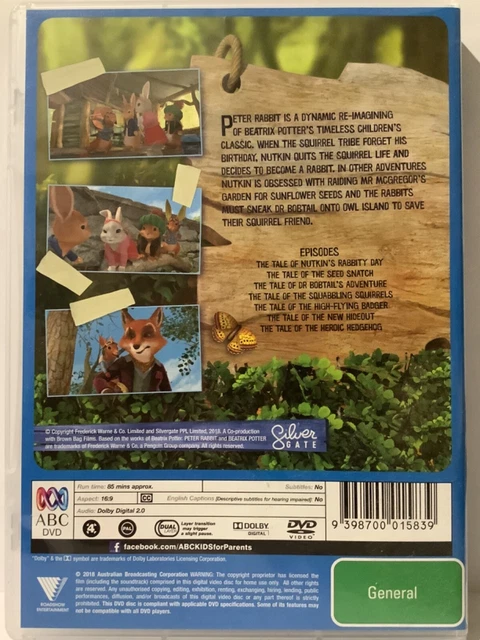 PETER RABBIT : Nutkin's Rabbity Day - Region 4 DVD (ABC, Roadshow ...