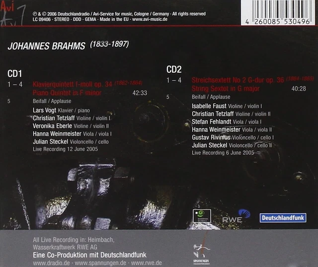 ISABELLE FAUST CHAMBER Music (Vogt, Tetzlaff, Faust) (CD) Album EUR 33 ...