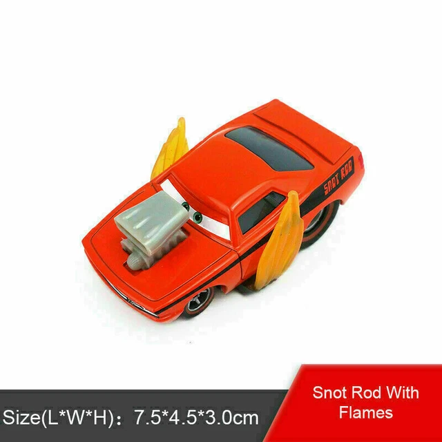 DISNEY PIXAR CARS Snot Rod With Flames Diecast Metal Toy Model Car 1:55 ...