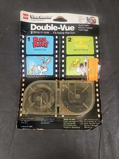 VIEW-MASTER DOUBLE-VUE MOVIE Viewer Cartridge Bugs Bunny Sylvester ...