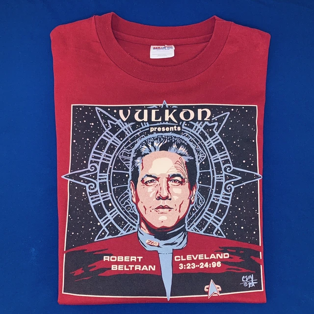RARE VINTAGE ROBERT Beltran 90s Star Trek Convention T Shirt Vulkon ...