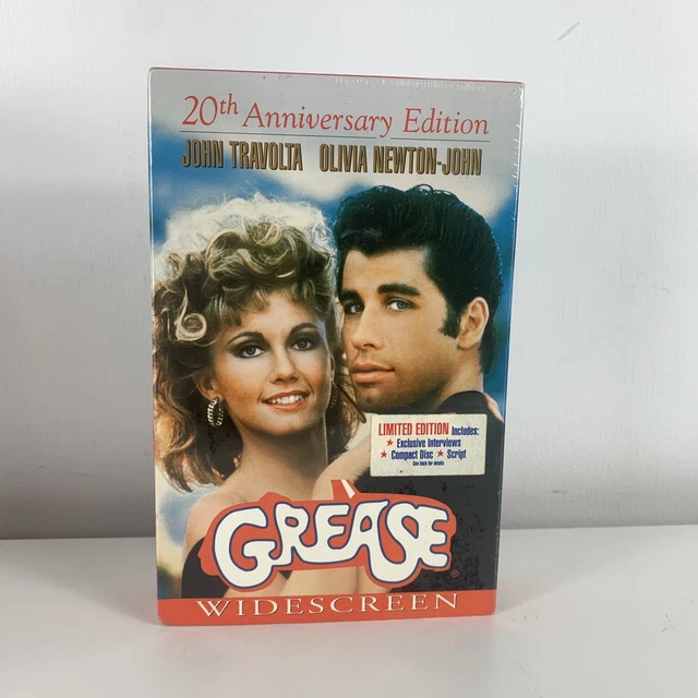 GREASE - VHS- 20th Anniversary- Limited - CD & Script. New - Olivia ...