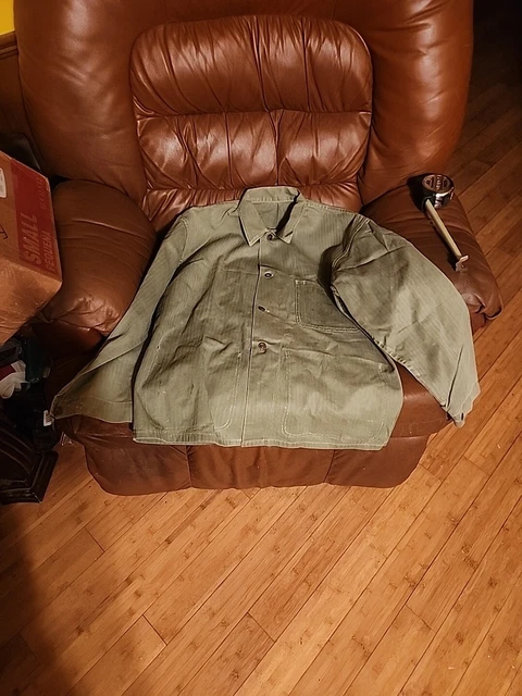 USMC JACKET HBT WWII US Marine Corps Green Utility 40's Military ...
