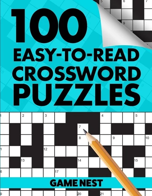100 EASY-TO-READ CROSSWORD Puzzles: Challenge Your Brain $17.69 - PicClick