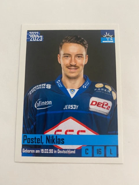 NIKLAS POSTEL #52 Sticker DEL2 Dresdner Eislöwen Saison 22/23 EUR 1,99 ...