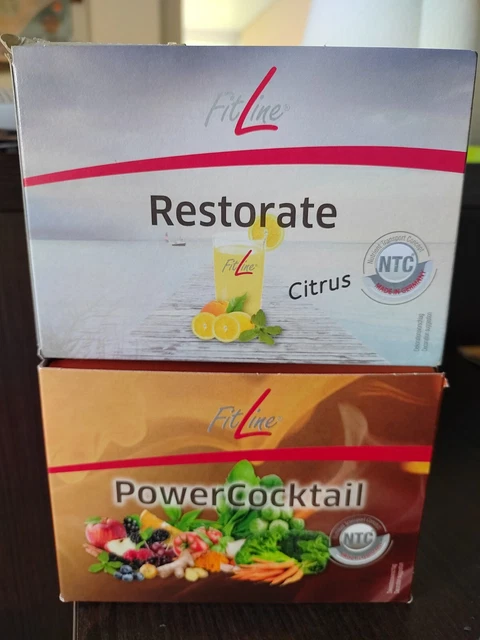 FITLINE OPTIMAL-SET POWERCOCKTAIL und Restorate Citrus, Neu und OVP EUR ...