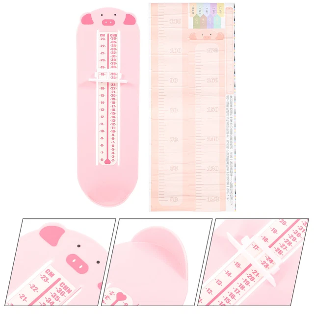FOOT MEASURING RULER scale Plastic Food Chart Measurement Stickers ...