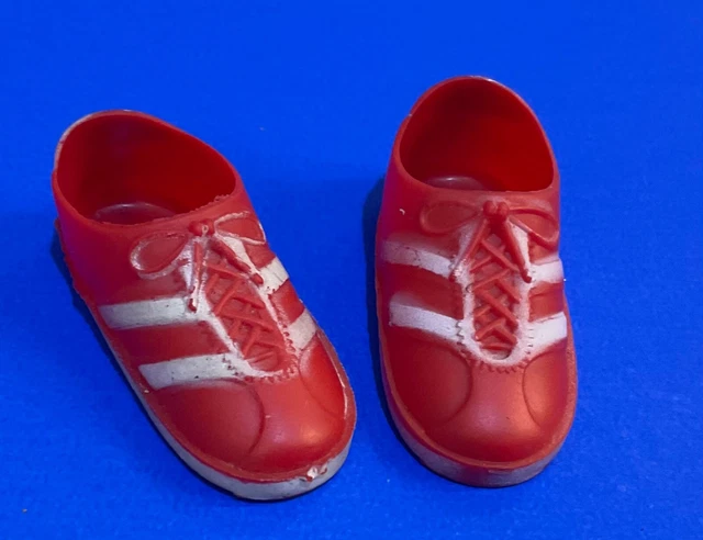 VINTAGE 1973 KENNER Six Million Dollar Man red Trainers shoes 12 ...