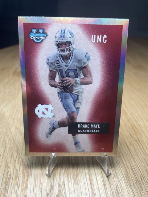 DRAKE MAYE 2023 Bowman University Football #3 1955 réfracteur Throwback ...
