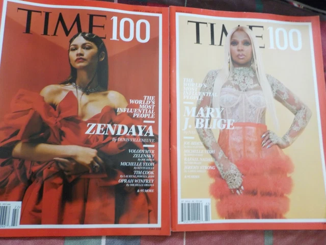 ZENDAYA TIME 100 MAGAZINE + MARY J BLIGE TIME 100 June 13 2022 £7.70 ...