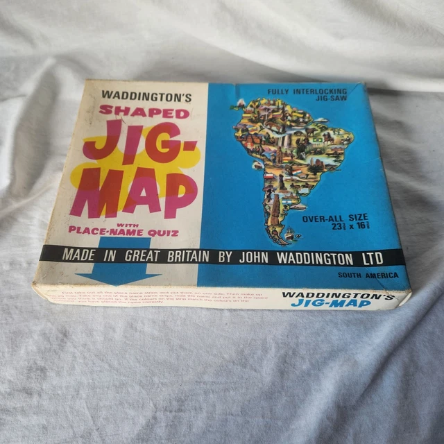 JIG-MAP SOUTH AMERICA And North Europe Shaped Jigsaw Puzzles ...