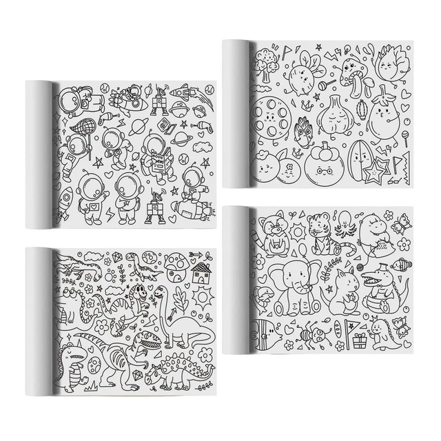 COLORING PAPER ROLL Wall Coloring Sheets Coloring Book Paper EUR 7,03 ...