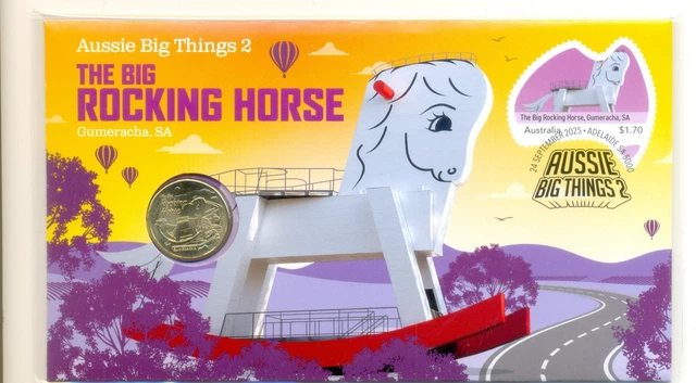 2025 AUSSIE BIG Things $1 PNC " The Big Rocking Horse " Postmark 24 ...