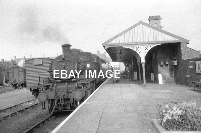 PHOTOPRINT: BR WR Ivatt tank 41296 at unid station (Highbridge, perhaps ...