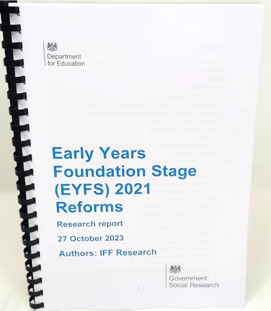FRÜHE JAHRE GRÜNDUNGSPHASE (EYFS) 2021 Reformbericht Handbuch Oktober ...