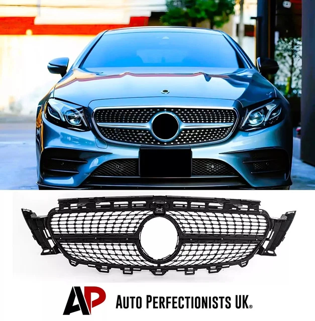 MERCEDES E CLASS W213 C238 Gloss Black Front DIAMOND AMG Grille Grill ...