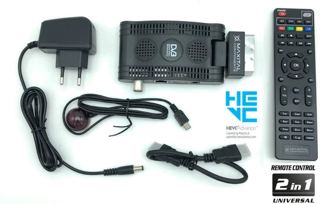 DECODER DIGITALE TERRESTRE Dvb-T2 HD HDMI Hevc H265 10 bit Mini Stick ...