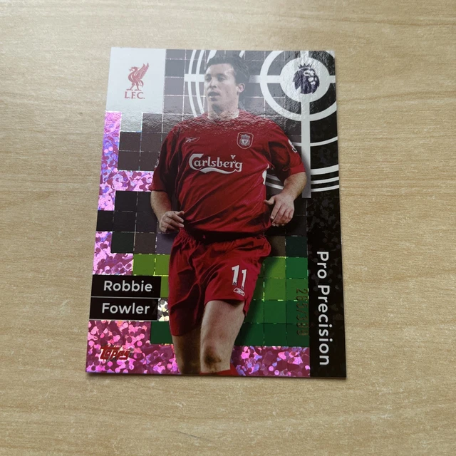 TOPPS 2026 PREMIER League Robbie Fowler Pro Precision Pink Sparkle ...