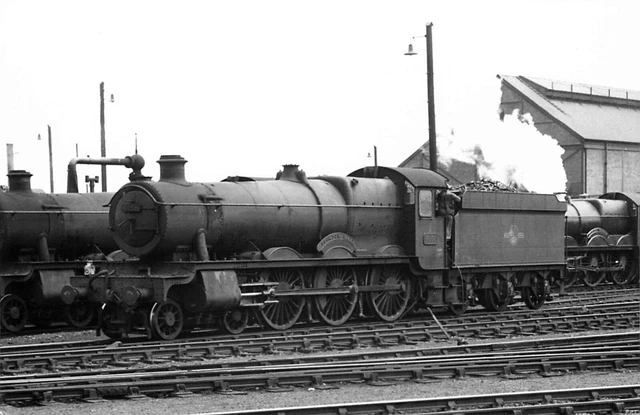 PHOTOGRAPH GWR 4956 Plowden Hall Steam Locomotive Swindon Works 6x4 £20 ...
