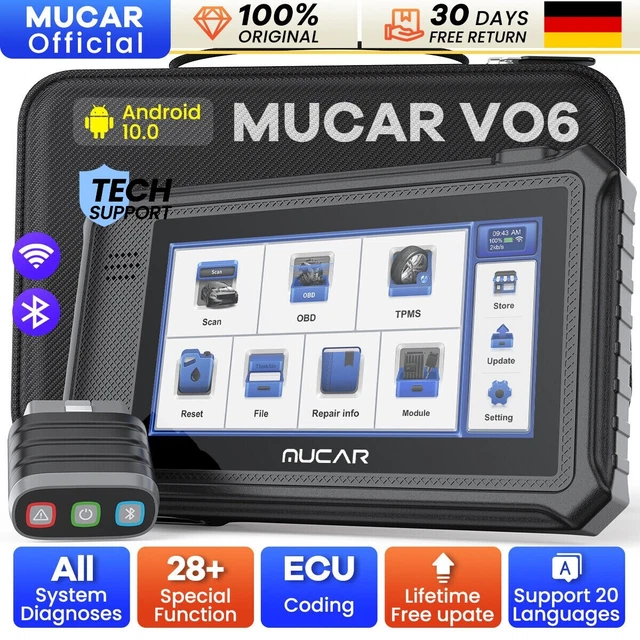 MUCAR VO6 DIAGNOSEGERÄT Scanner OBD2 28 Reset-Funktion Profi KFZ ALLE ...