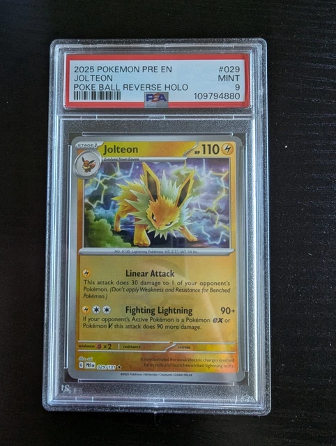 2025 POKEMON PRE En-Prismatic Evolutions Poke Ball Reverse Holo Jolteon ...