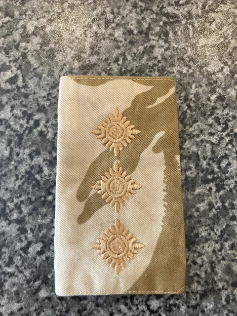 BRITISH MILITARY ISSUE Captain Royal Engineers Desert DPM Rank Insignia ...